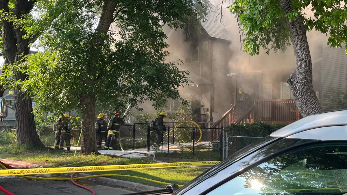 Winnipeg firefighters tackle Elgin Avenue house fire Wednesday morning ...
