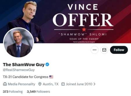 ‘ShamWow’ guy Vince Shlomi running for Congress in Texas - National ...