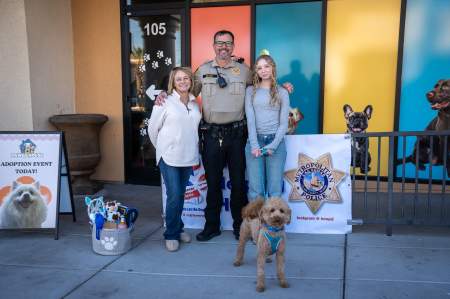 Dog left abandoned at Las Vegas airport counter adopted by rescuing ...