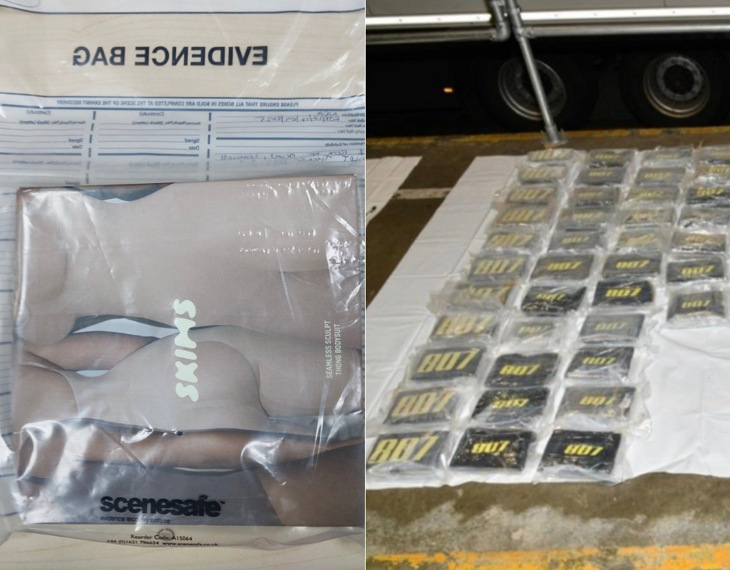 Driver jailed for hiding 90 kg of cocaine in vehicle carrying Skims ...