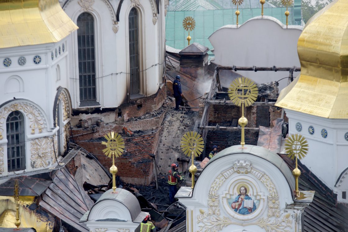 Russian missile strikes kill 11 in Ukraine, damage religious landmark ...