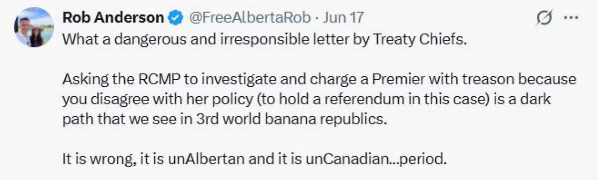 War of words continues between First Nations chiefs, Alberta premier ...